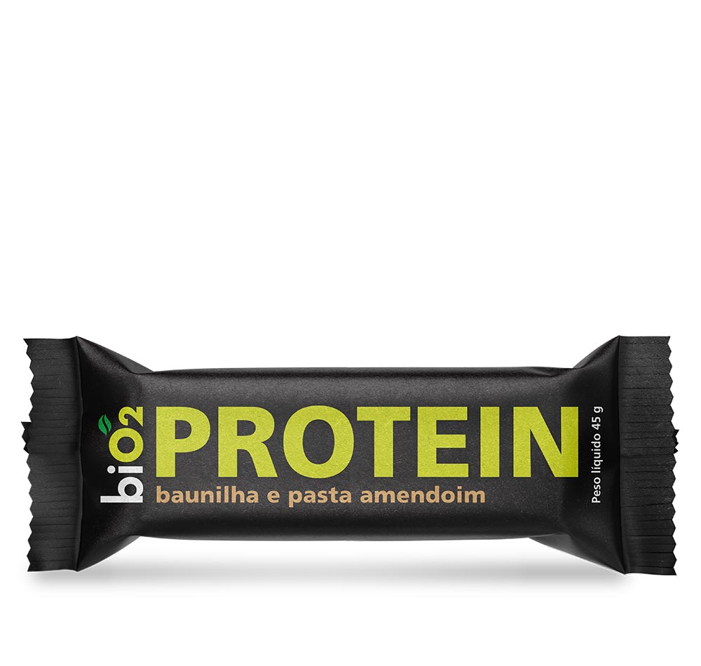 Barra de Proteína Sabor Baunilha Vegana Sem Glúten biO2 45 g - biO2