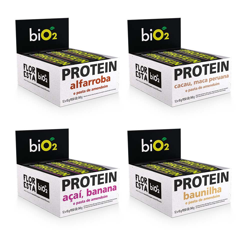 Barra de Proteína Vegana Sem Glúten biO2 45 g - biO2
